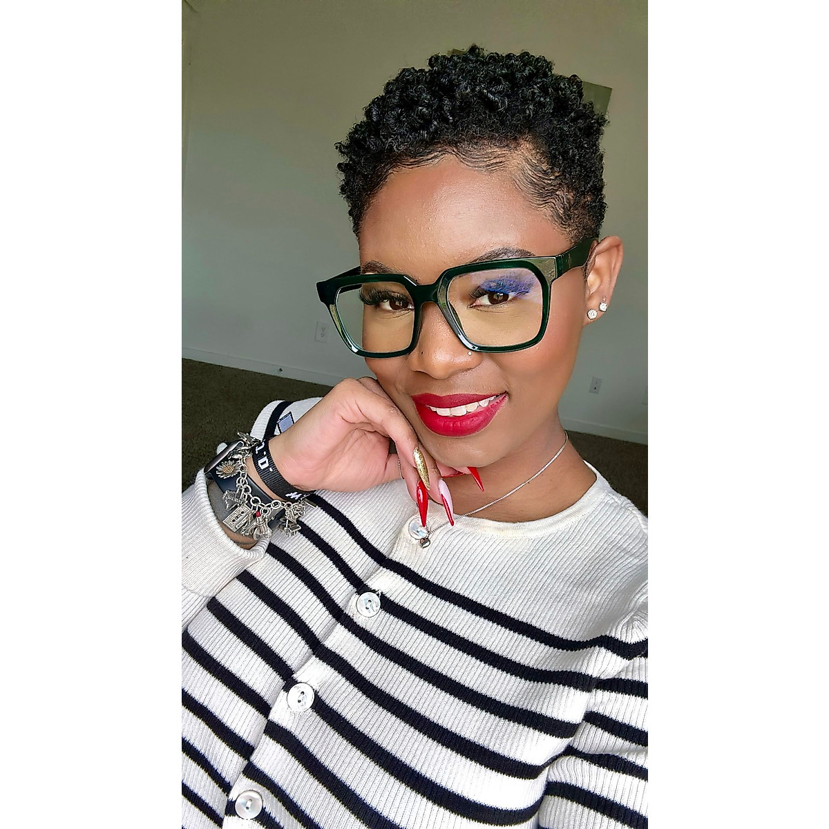 VISOONE Rectangle TR90 Blue Light Blocking Glasses Computer Eyewear with Preppy Look for Women and Men Cougar