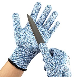 Kebada Cut Resistant Gloves, 100% Food Grade Cutting Gloves, ANSI A4 Protection Anti Cut Gloves; Glass-Free and Steel-Free, Level 5 Knife Gloves C4, Large