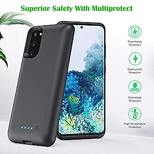 Feob Battery Case for Galaxy S20[6.2 inch], 7500mAh Rechargeable Portable Charger Case Extended Battery Pack for Samsung Galaxy S20 (Not for S20 Plus,S20+,S20 Utral,S20FE)