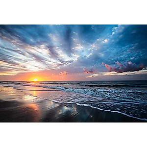 Coastal Photography Print (Not Framed) Picture of Scenic Sunrise Over Beach at Hilton Head Island South Carolina Ocean Wall Art Beach House Decor (8" x 10")