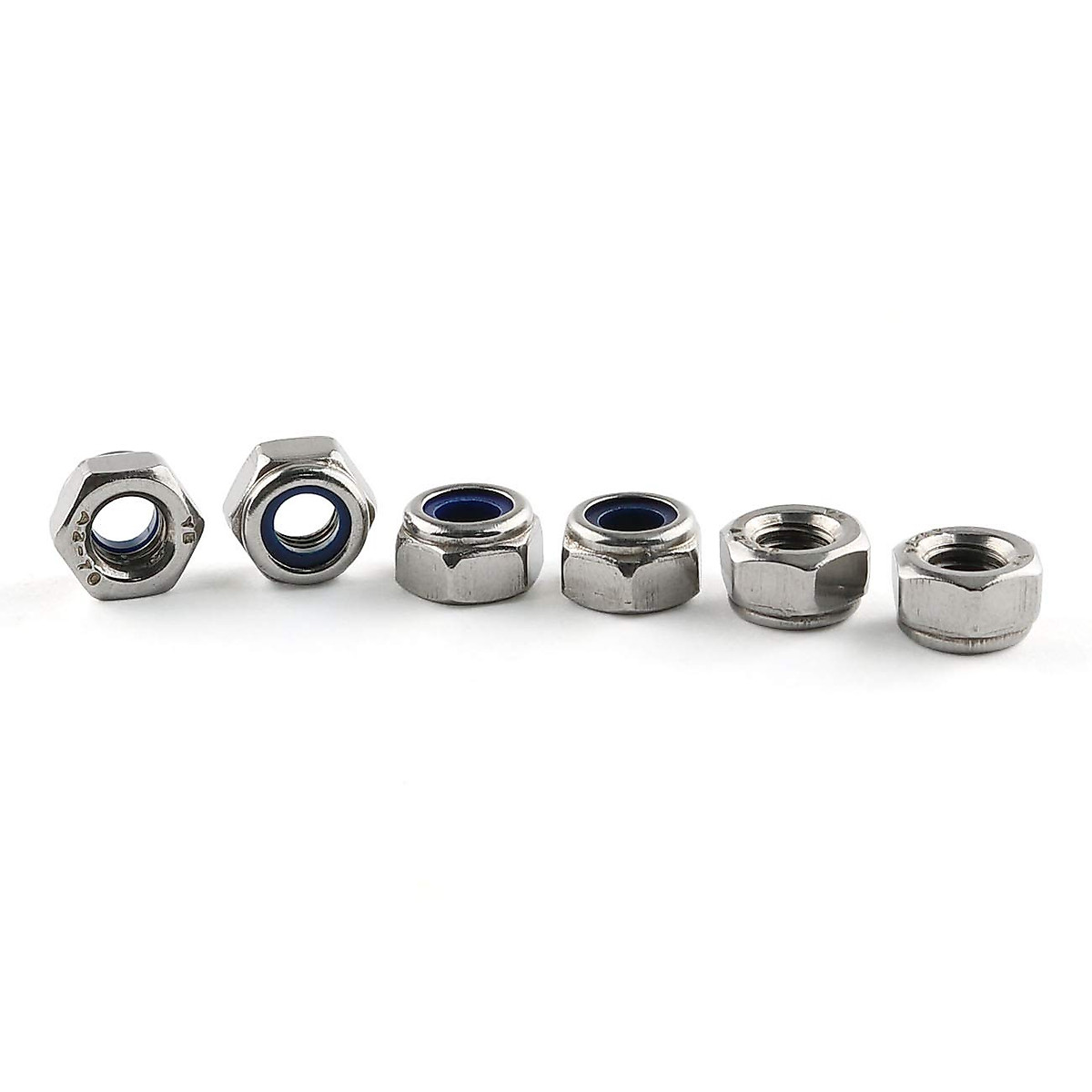 E-outstanding Eyebolt 6PCS M6x12 Male Thread Machinery Shoulder Lifting Ring Eye Bolt with M6 304 Stainless Steel Nylon Lock Nuts