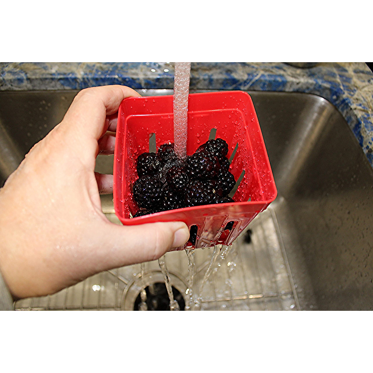 Fruit and Vegetable Saver Storage Basket Strawberries Blueberries - Promotes Airflow and Prevents Spoilage Produce Storage Container with Lid BPA-FREE