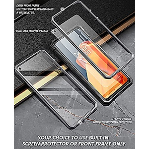 Poetic Spartan Series Designed for OnePlus 9 5G Case, Full-Body Rugged Shockproof Protective Cover with [Premium Leather Texture], Kickstand and Built-in Screen Protector, Metallic Gun Metal