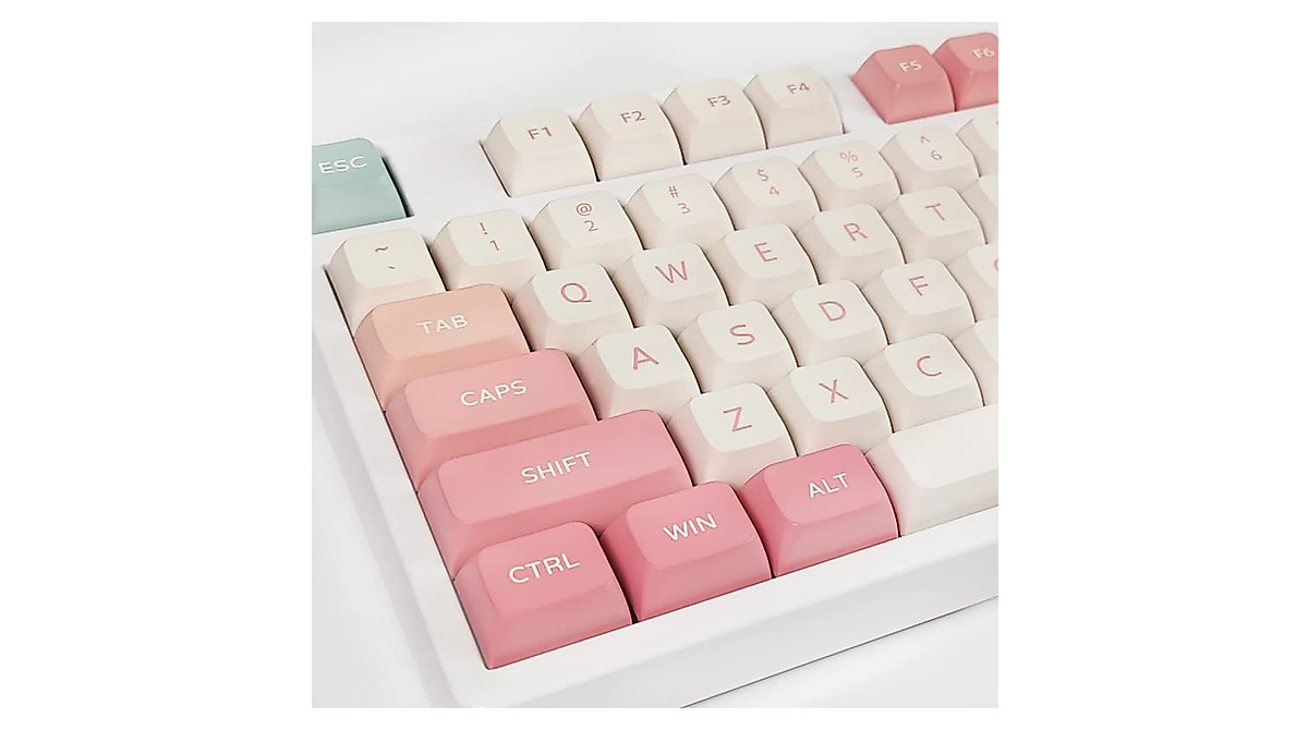 ILYCHEEGAMI Cute Pink PBT Keycaps for Mechanical Keyboards