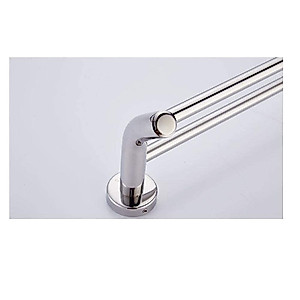 NERDOH SUS304 Stainless Steel Bright Silver Double Rod Multi-Function for Kitchen and Bathroom Towel rack-40x15CM Wall Mounted Towel Bar Hanging for Kitchen Bathroom Cupboard