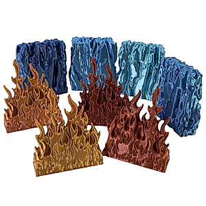 Extruded Gaming Fire and Ice Wall Spells