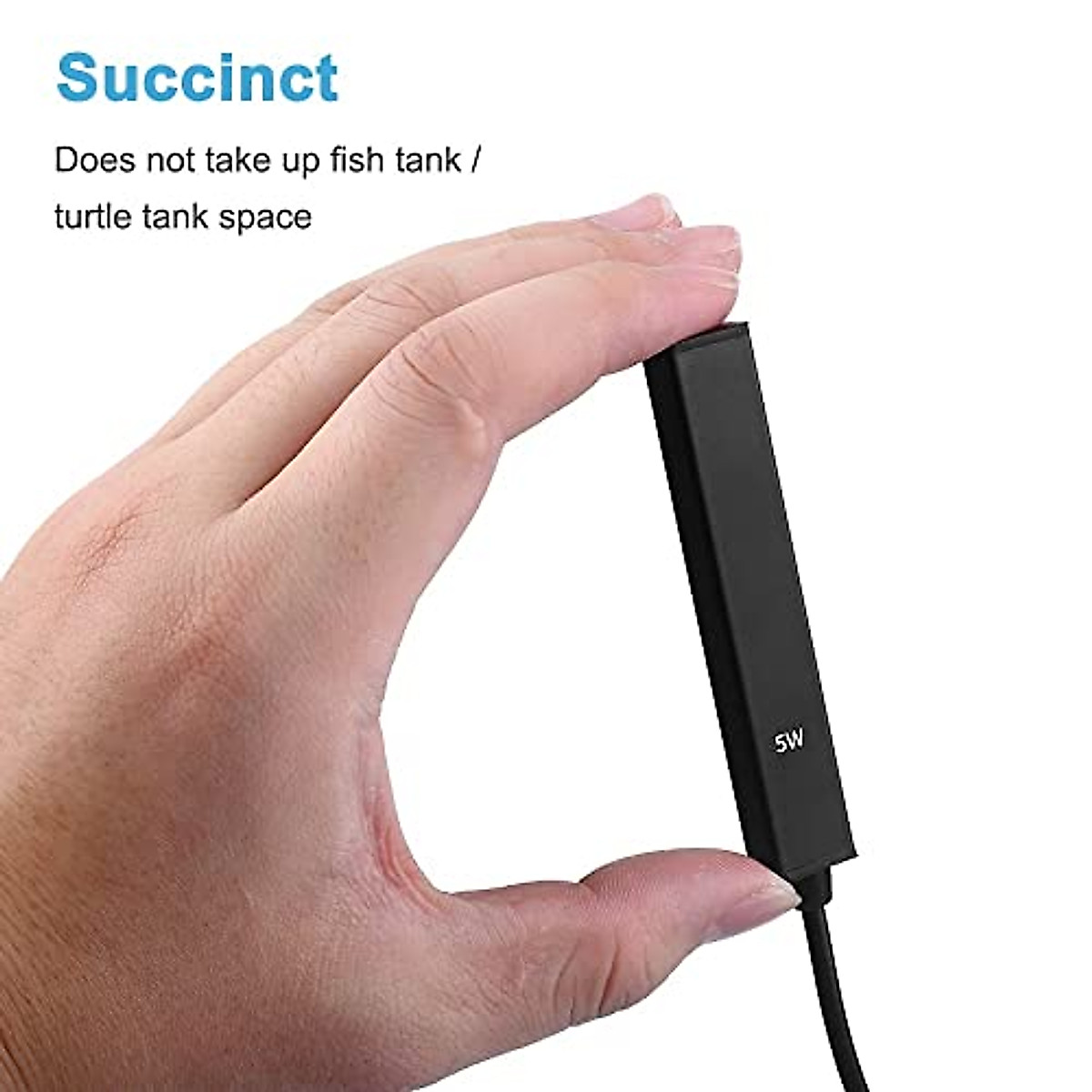 DONGKER Mini Aquarium Heater,USB 5W Submersible Heater for 0.5-2L Marine Saltwater and Freshwater