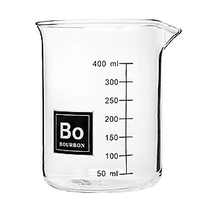 Drink Periodically Set of 2 Laboratory Beaker Bourbon Rocks Glasses-16oz each