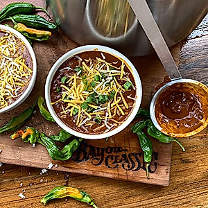 Bayou Classic 1440 40-qt Economy Stainless Kettle Features Heavy Duty Welded Handles for Secure Handling Domed Lid Perfect For Large Batch Cooking of Soups Stews Chili and Gumbo