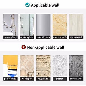 Go Green Tableware GOGN Shower Caddy Shelf with 4 Hooks,Adhesive Shower Organizer for Bathroom Storage,304 Stainless Steel,No Drilling and Wall Mounted,2 Pack (Silver)