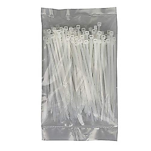 200 Pack Bulk KOOWIN Small 4 inch Nylon Plastic Cable Zip Ties Wire Wraps White