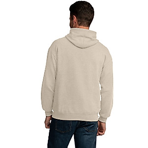 Fruit of the Loom Eversoft Fleece Hoodies, Moisture Wicking & Breathable, Hooded Sweatshirt, Khaki Heather Pullover, Medium