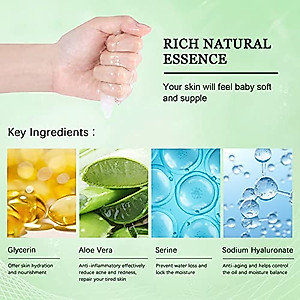 Aloe Vera Soothing Mask Hydrating Face Masks Skincare Moisturizing Facial Sheet Mask Skin care for Dry, Oily, Sensitive Skin Face Mask for Acne, Sun Care, Calming, 25ml/0.88oz, Pack of 10