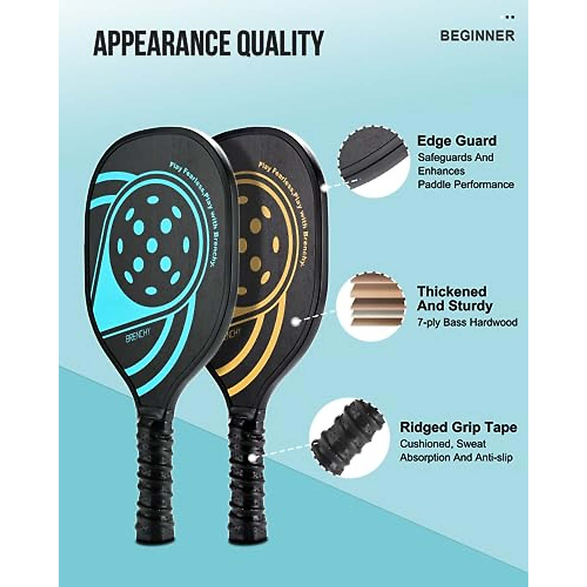 Wilson Pickleball Set - 4 Paddles, 17ft Net, 4 Balls, 1 Marker & Tape Measure