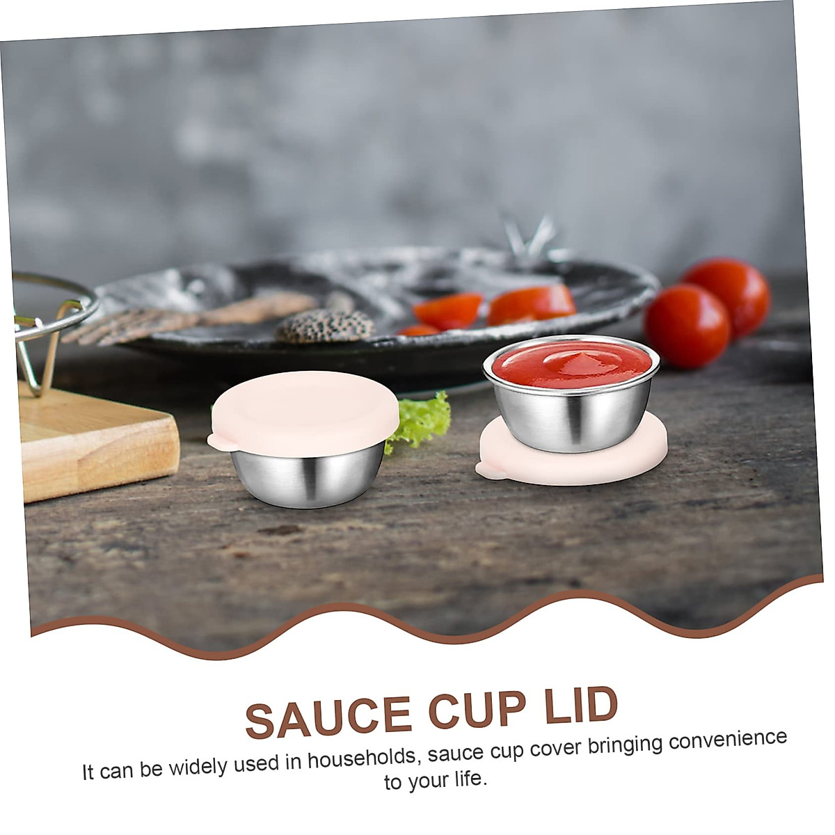 RORPOIR Soy Sauce Bowls Lids Kitchen Condiment Dishes Vinegar Dish Lids Random Color