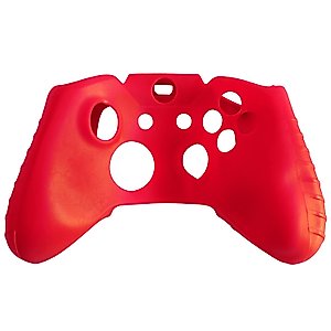 OSTENT Soft Protector Silicone Skin Case Cover Pouch for Microsoft Xbox One Controller - Color Red