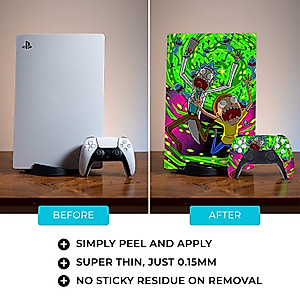 GaeErFut Anime P-S5/Play-station Protectors Skins Cover,P-S5/Play-Station Digital Edition Console Controller Skins Cover Protectors,Bubble-Free Stickers Protectors Accessories for P-S5