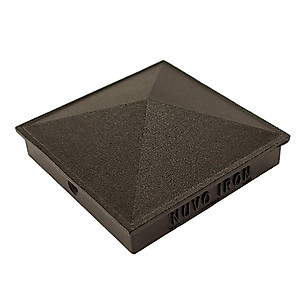 Nuvo Iron PCP02 3 1/2" Pyramid Post Cap, 3-1/2 x 3-1/2 inch, Black
