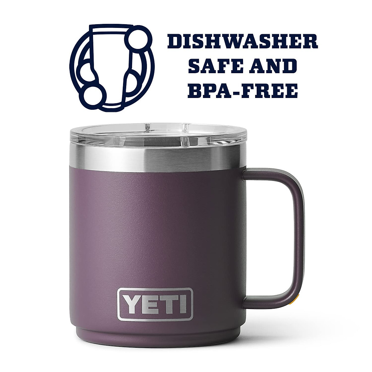 YETI Rambler 10 oz Stackable Mug, Vacuum Insulated, Stainless Steel with MagSlider Lid, Nordic Purple