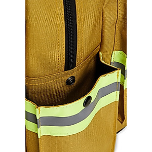 LINE2design Elite Firefighter Gear Bag - Fireman Premium Rescue Turnout Fire Gear Bag with Shoulder Strap - Yellow