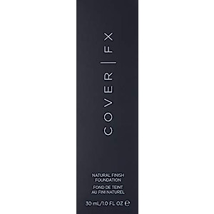 Cover FX Natural Finish Foundation: Water-based Foundation that Delivers 12-hour Coverage and Natural, Second-Skin Finish with Powerful Antioxidant Protection - P60, 1 Fl Oz