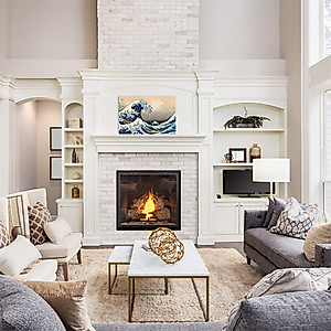 A&T ARTWORK The Great Wave off Kanagawa by Katsushika Hokusai The World Classic Art Reproductions, Giclee Canvas Prints Wall Art for Home Decor, 30x20 inches