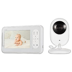 Video Baby Monitor, AC 100V-240V 4.3 Inch IPS Screen Professional Noise Reduction Wireless Baby Monitor ABS for Home (US Plug)