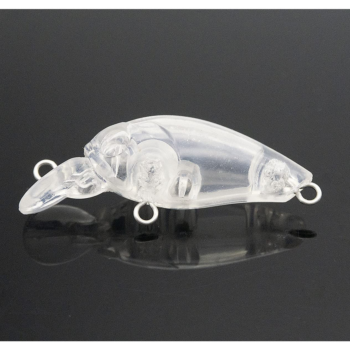 10PCS Unpainted Lure Blanks 3.13g 4.6cm with 5mm Free Fishing Eye Crankbait Simulation Blank Body Clear Hard Baits Trout Salmon Minnow Lure Popper Lures Topwater Freshwater 5mm 8154