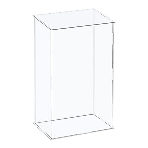 MECCANIXITY Acrylic Display Case Plastic Box Cube Storage Box Clear Assemble Showcase 4.3x4.3x12.2 Inch for Collectibles