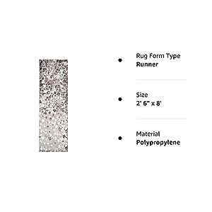 SAFAVIEH Adirondack Collection Runner Rug - 2'6" x 8', Light Grey & Purple, Floral Design, Non-Shedding & Easy Care, Ideal for High Traffic Areas in Living Room, Bedroom (ADR115M)