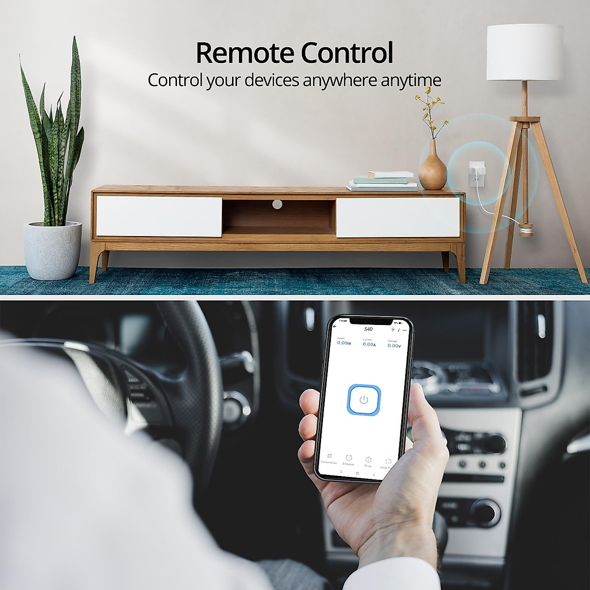 SONOFF S40 Smart Plug with Energy Monitoring 15A, WiFi Smart Outlets That Compatible with Alexa, Google Home & IFTTT, Smart Plug with Remote, ETL Certified, NO Hub Required, 2.4G WiFi Only(2-Pack)