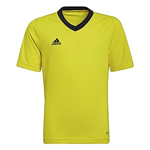 adidas Kids' Entrada 22 Jersey, Team Yellow/Black, X-Large