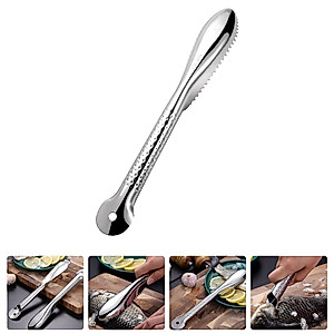 Stainless Steel Fish Scale Planer Practical Fish Scale Scraper Fish Scale Cleaning Tool Fish Scale Remover Fish Scale Removing Tool Kitchen Tool Kitchen Fish Scale Cleaner