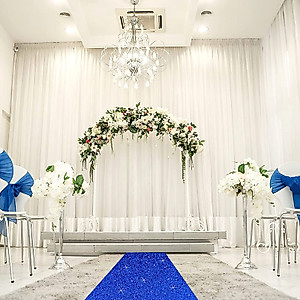 Tatuo Carpet Runner Runway Rug 55 gsm Thickness with Carpet Tape for Wedding graduation party Outdoor indoor Hallway Rug(Glitter Dark Blue, 2.46 x 30 Feet)