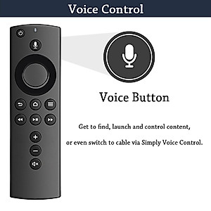 TV Remote Control Replacement for L5B83H Stick 2nd Gen, Remote Control LY73PR E9L29Y with Voice(Include TV Control) (Black)
