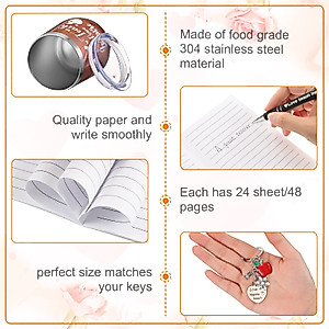 Panitay 12 Pcs Teacher Appreciation Christmas Gifts in Bulk for Women, Teach Love Inspire Tumbler Set 12oz Wine Cup with Mini Journal Notepads Keychains Thank You Gifts Valentine's Day Gifts Set