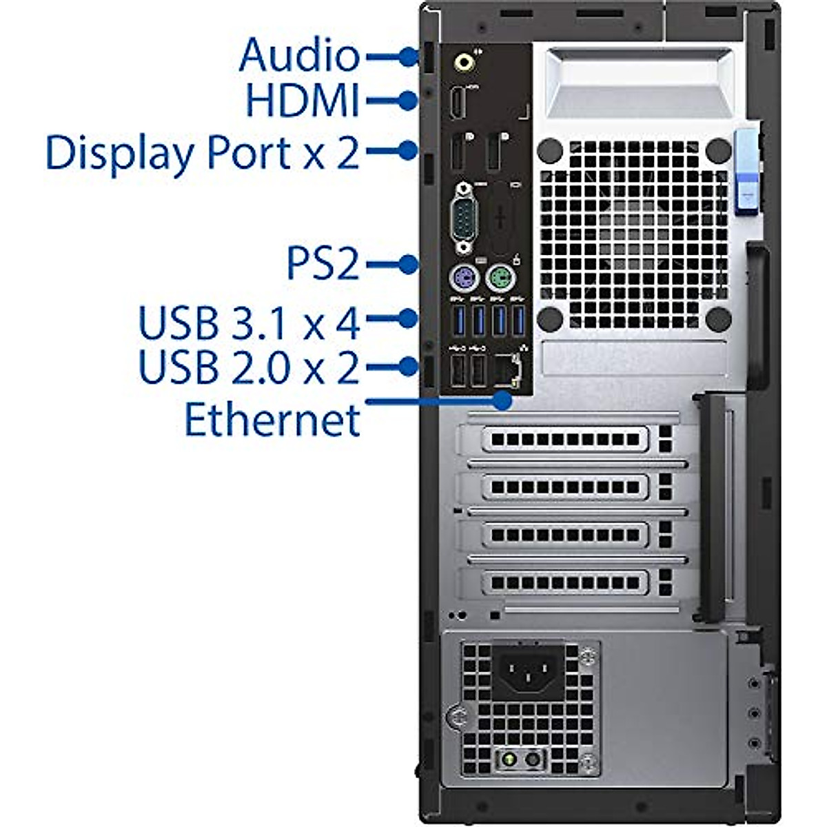 Dell Optiplex 7040 Mini-Tower Desktop PC, Intel Quad-Core i7-6700 4.0 GHz, 8GB RAM, 256GB NVMe SSD, HD Graphics 530 4K, DisplayPort, HDMI, AC Wi-Fi, Bluetooth - Windows 10 Pro (Renewed)