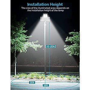 HYPERAZA Solar Street Light, 800W Solar Flood Light Outdoor Motion Sensor Dusk to Dawn Solar Light with Remote Control IP66 Waterproof for Parking Lot, Stadium, Garden (Bright White)