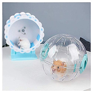 WishLotus Hamster Exercise Ball, 5.51 Inch Transparent Hamster Ball Running Hamster Wheel Plastic Cute Exercise Mini Ball for Dwarf Hamsters to Relieves Boredom and Increases Activity (5.51in, Blue)