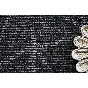 Furnish my Place Modern Indoor/Outdoor Commercial Black Rug, Modern Area Rug, Home Decor Mat, Commercial Rug for Living Room, Kids, Wedding, Made in USA -4' x 6' Rectangle