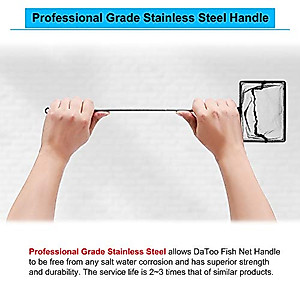 DaToo 5 Inch Aquarium Fish Net for Betta Fish Tank Nano Nylon Net with Extendable Handle 10-25 Inch, 1 Yr Warranty
