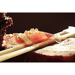 Ham Carving Knife with Anti-accident Protection 12-Inch - Flexible Stainless Steal Ham Slicing Knife for Slicing Serrano, Ibérico Ham & Italian Prosciutto