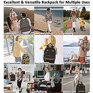 Diaper Bag Backpack Tote for Women Large Capacity, Baby Bag with Insulated Pockets Multifunctional Diaper Bags For Baby Girl Boy Waterproof Baby Bags For Boys Girls Mama Maternity Travel Bag Black