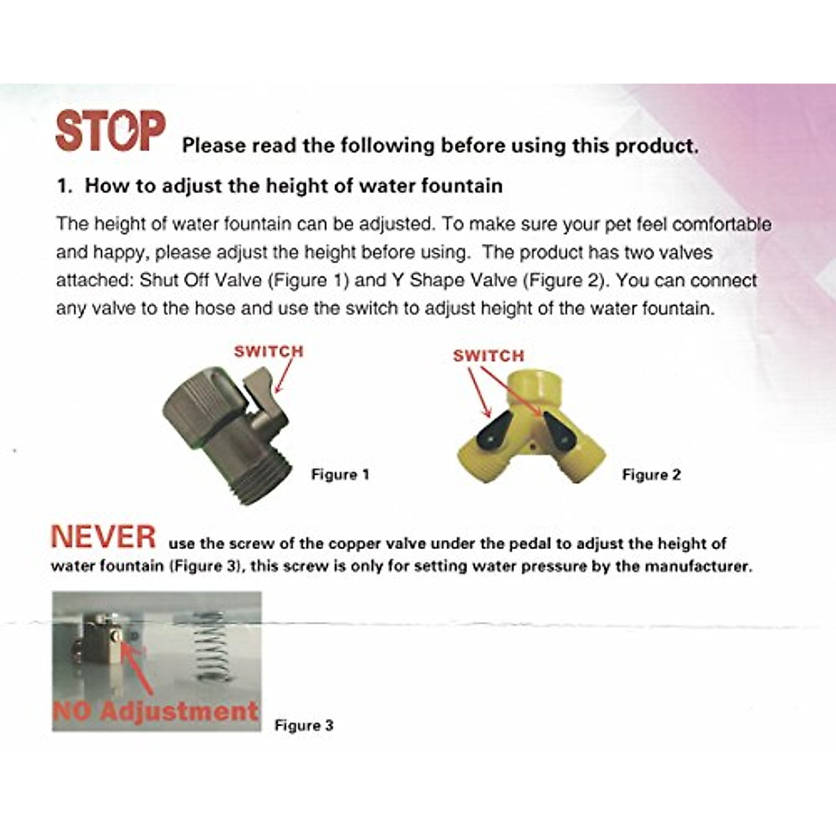 Piepea Brass Valve Outdoor Dog/Pet Water Fountain, Step On Dog/Pet Water Dispenser System for Fresh Water, Upgraded Version providing Constant Stream,41" Hose