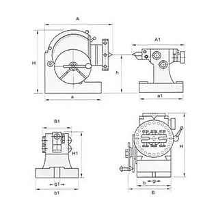 KACOME BS-0/BS-1/BS-2 Manual semi-Universal indexing Head indexing Table for milling Machines