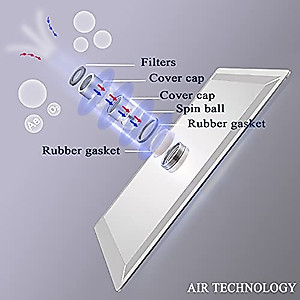 Suguword 12 Inch LED Rain Shower Head Brushed Nickel Bathroom Square Top Sprayer, Large Stainless Steel Shower Head Ultra Thin Rainfall Bath Shower with Silicone Nozzle