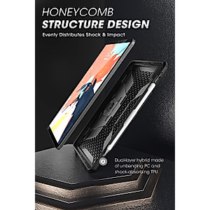 SUPCASE Unicorn Beetle Series Case for iPad Pro 12.9 inch (2022/2021), with Built-in Apple Pencil Holder Full-Body Kickstand Rugged Protective Case for iPad Pro 12.9 6th/5th Gen (Black)