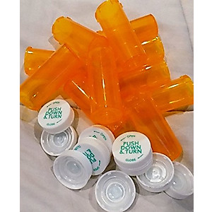 Plastic Prescription Vials/Bottles 100 Pack w/Caps Larger 13 Dram Size-New