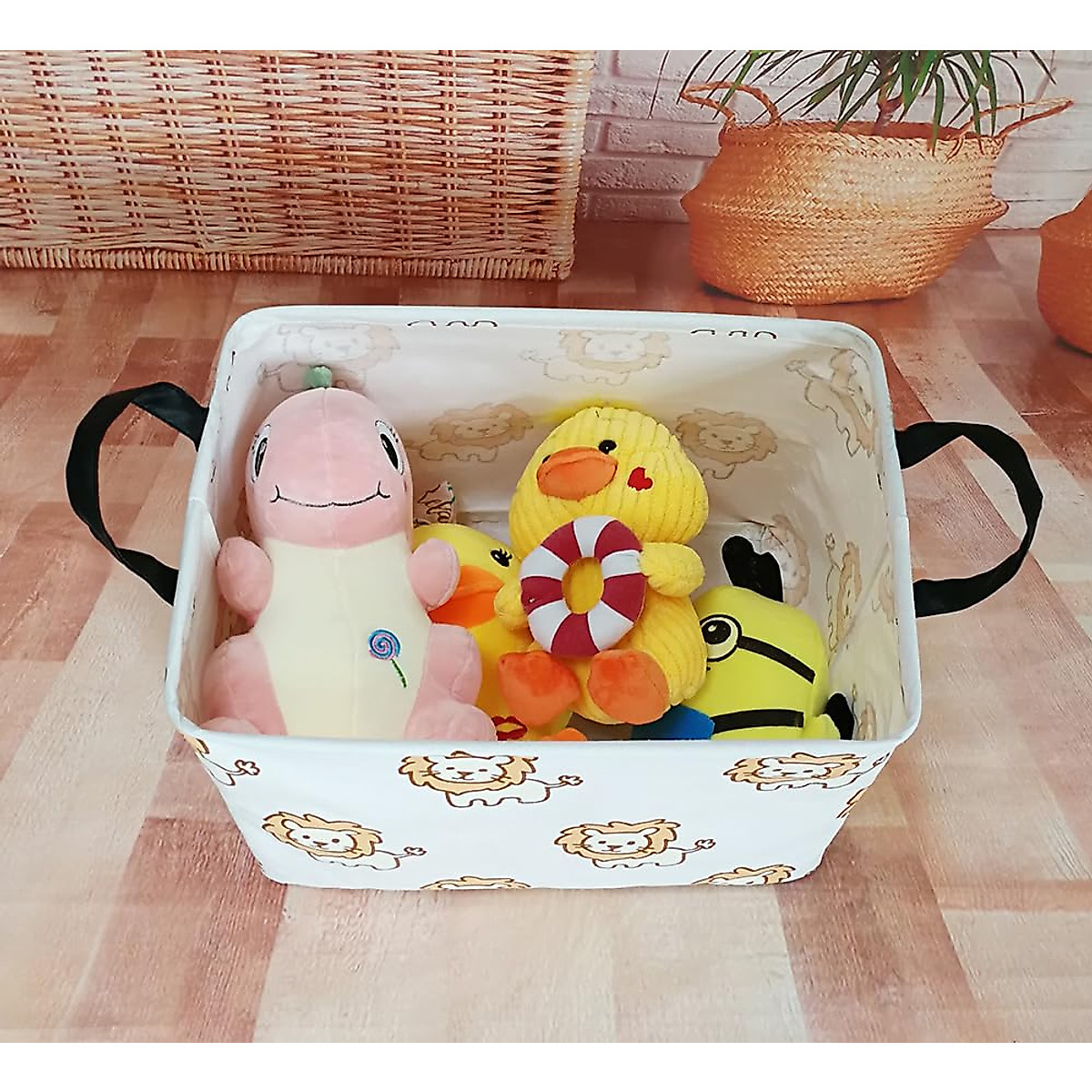 VAIVUSTO Rec Toy Box Chest Kids Hamper Storage Basket Collapsible Organizer Bin Gift Baskets for Home/Dorm/Kitchen/Pet/Office/Closet/Shelf