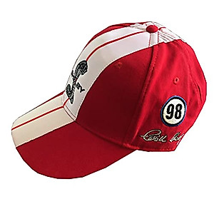 Shelby Super Snake Red Cap Hat | Two Stripe Shelby Cobra Design Racing Performance Hat | Officialy Licensed Shelby® Product | One-Size Fits All | Adjustable Closure